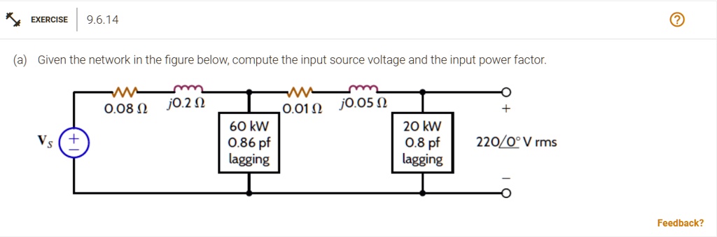 SOLVED: Texts: EXERCISE 9.6.14 (a) Given the network in the figure below, compute the input ...
