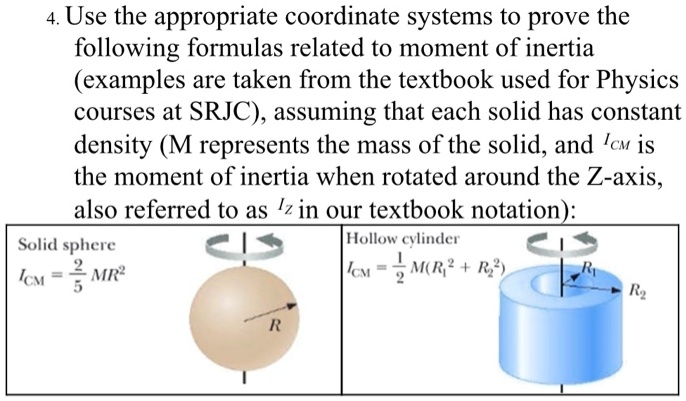 SOLVED: Use the appropriate coordinate systems to prove the following ...
