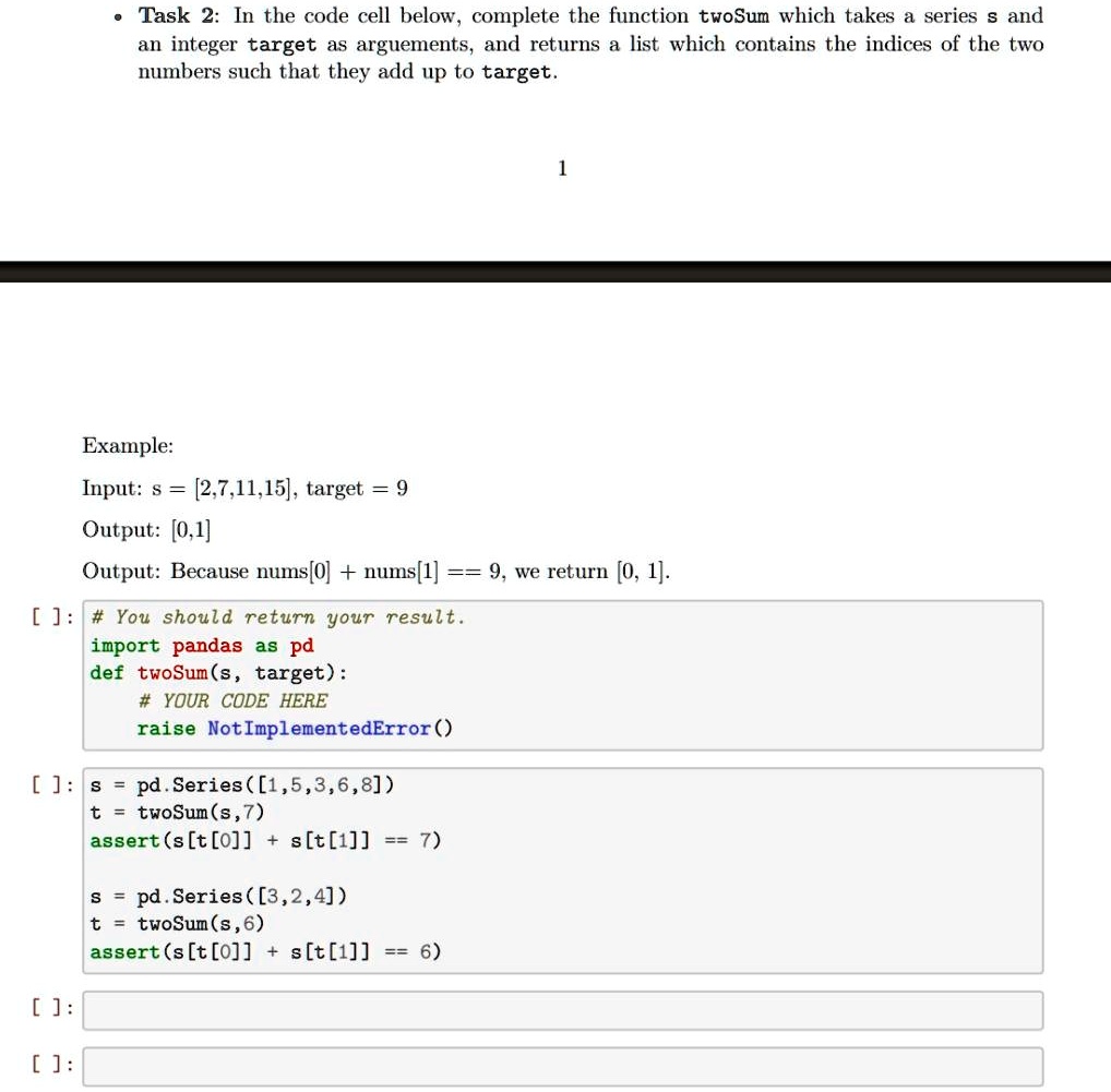 VIDEO solution: Texts: Task 2: In the code cell below, complete the ... VIDEO solution: Texts: Task 2: In the code cell below, complete the ...