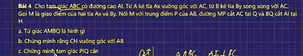 Solved Bà I 4 Cho Tam Giác Abc Có đưá Ng Cao Ah Tá« A Kéo Tia