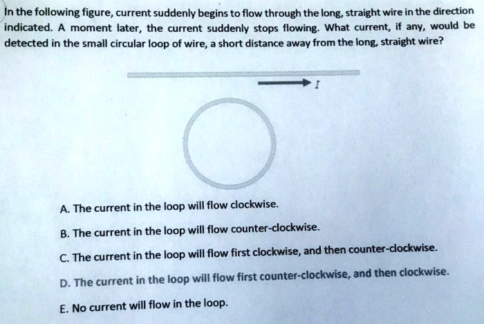 In the following - figure, current suddenly begins to flow through the ...