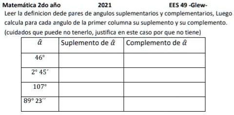 SOLVED: ayuda porfavor doy corona Matematica 2do año 2021 EES 49 Glew ...