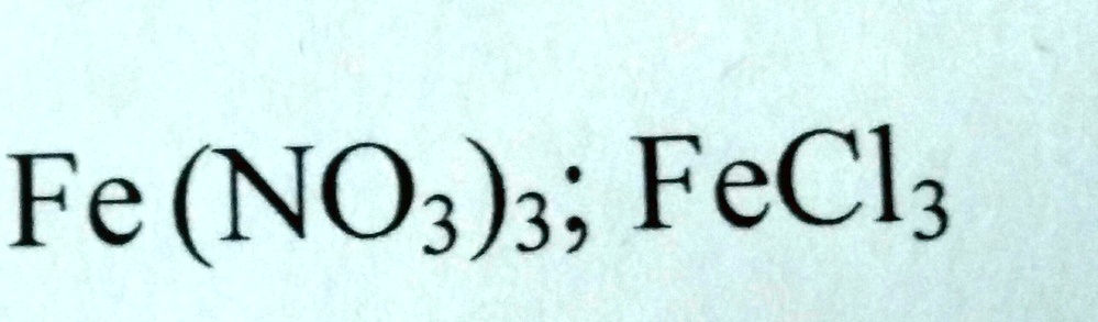 SOLVED: Determine the mass fraction of iron in its compounds: Fe(NO3)3 ...