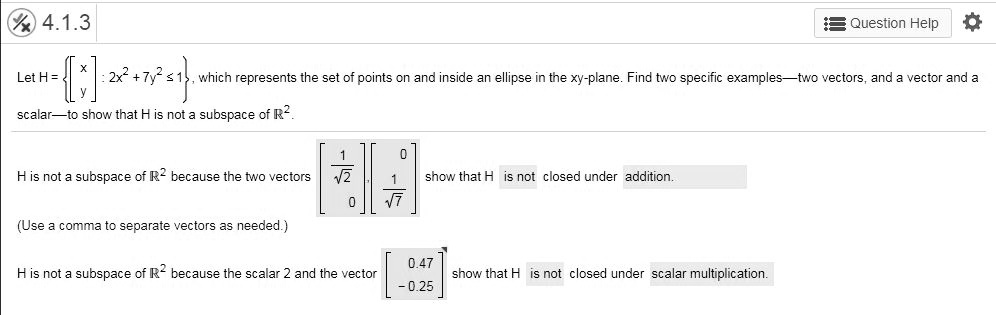 SOLVED: Let H = ] r+4, which represents the set of points on and inside ...