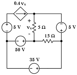 SOLVED: Using KCL, KVL, Ohm's law, and the passive sign convention: The circuit shown above has ...