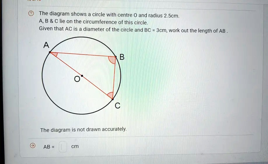 SOLVED: The diagram shows a circle with centre 0 and radius 2. Scm A,B ...