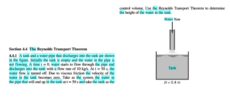 control volume use the reynolds transport theorem to determine the ...