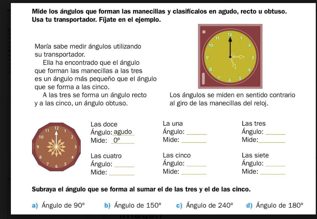 SOLVED: Ayuda pls doy 10 puntos y coronita Mide los ángulos que forman ...