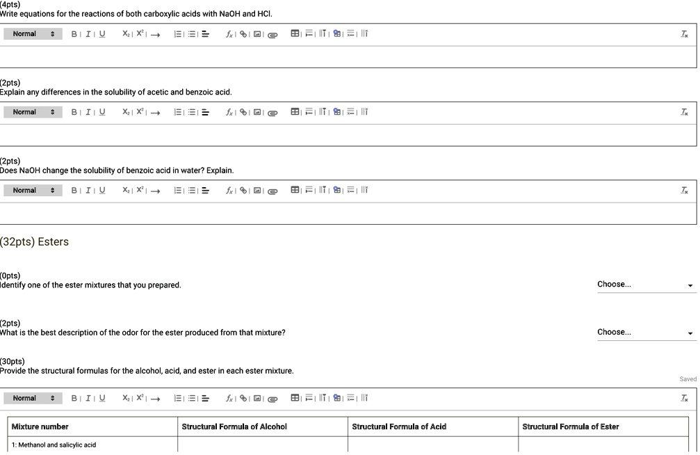 SOLVED: Mixture number Structural Formula of Alcohol Structural Formula ...
