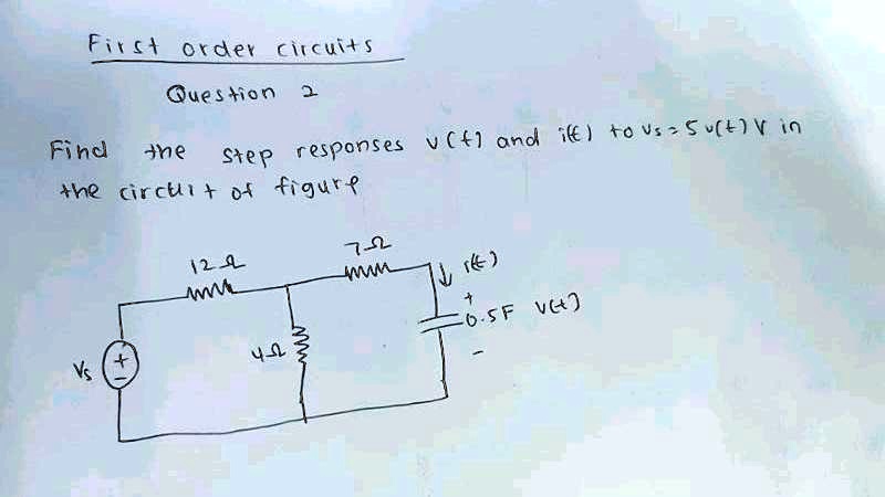 SOLVED: Texts: First order circuits Question 2 The circuit of figure 1.29 is shown below: M 6.5V