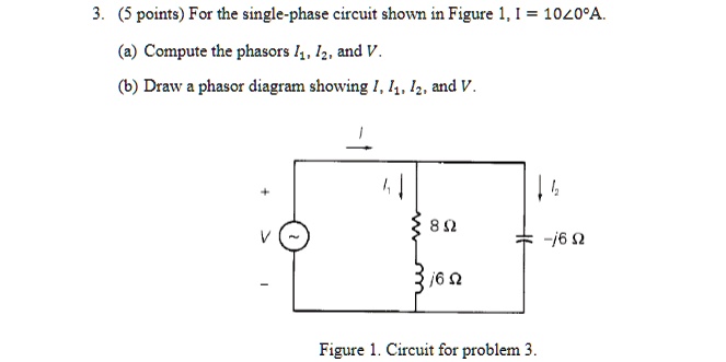 SOLVED: 3. (5 points) For the single-phase circuit shown in Figure 1, I = 100A a) Compute the ...