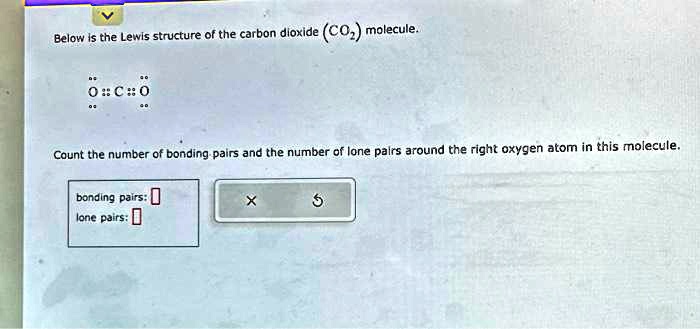 Below is the Lewis structure of the carbon dioxide (CO2) molecule. O::C ...