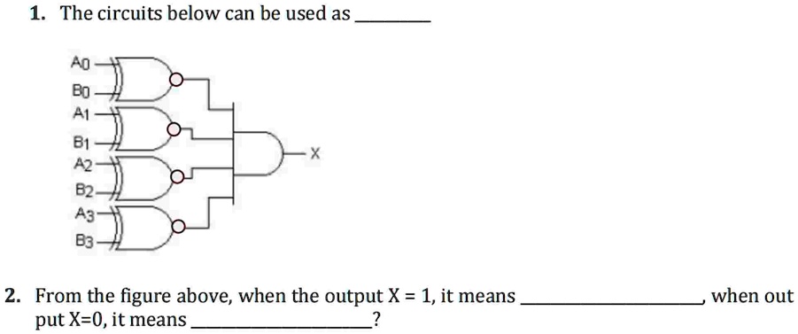 1 the circuits below can be used as a0 b0 a1 b1 a2 b2 a3 b3 x 2 from ...
