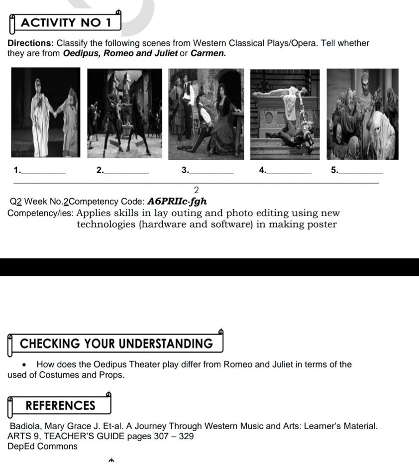 SOLVED:"patulong ako mga iiidolo ACTIVITY NO Directions: Classify the ...