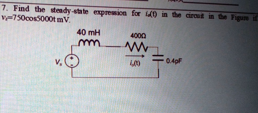 7. Find the steady-state expression for io(t) in the circuit in the ...