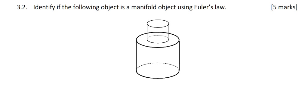 3.2. Identify if the following object is a manifold object using Euler's law. [5 marks]