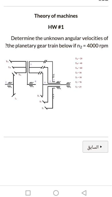 SOLVED: Theory of machines HW #1 Determine the unknown angular ...