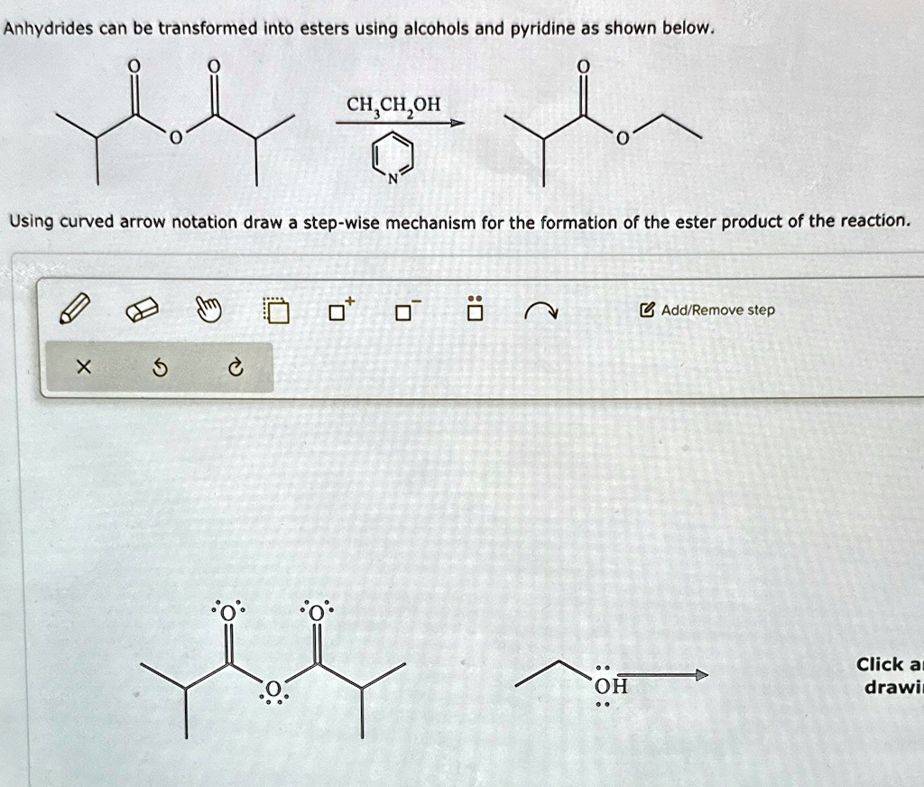 anhydrides can be transformed into esters using alcohols and pyridine ...