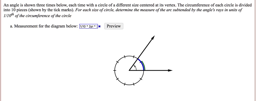 SOLVED An Angle Is Shown Three Times Below Each Time With A Circle Of 