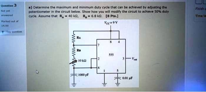 SOLVED: a) Determine the maximum and minimum duty cycle that can be ...