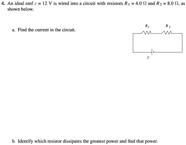 4 an ideal emf 12 v is wired into a circuit with resistors rp 40 2 and rz 80 02 as shown below ...