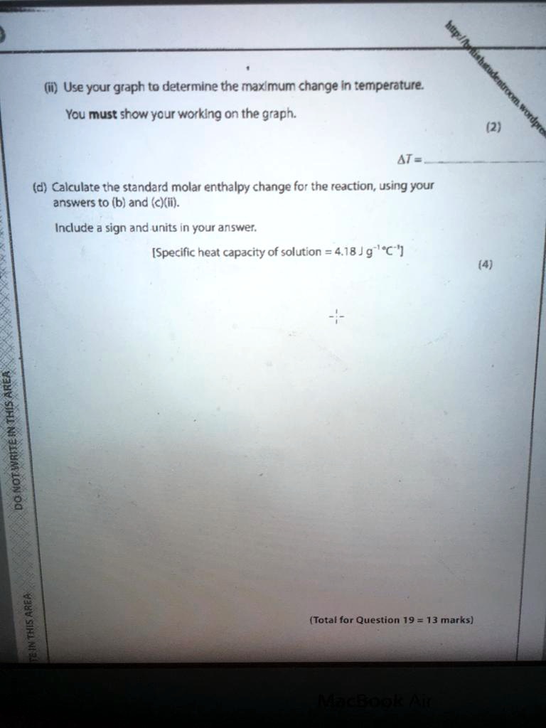 SOLVED: Use your graph to determine the maximum change in temperature. You must show your ...