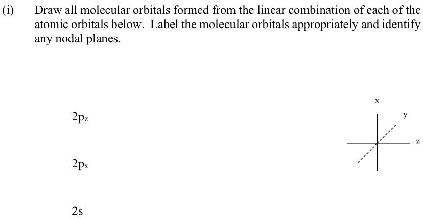 Solved Draw All Molecular Orbitals Formed From The Linear Combination