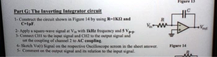 Part G The Inverting Integrator Circuit 1 Construct The Circuit Shown In Figure 14 By Using R