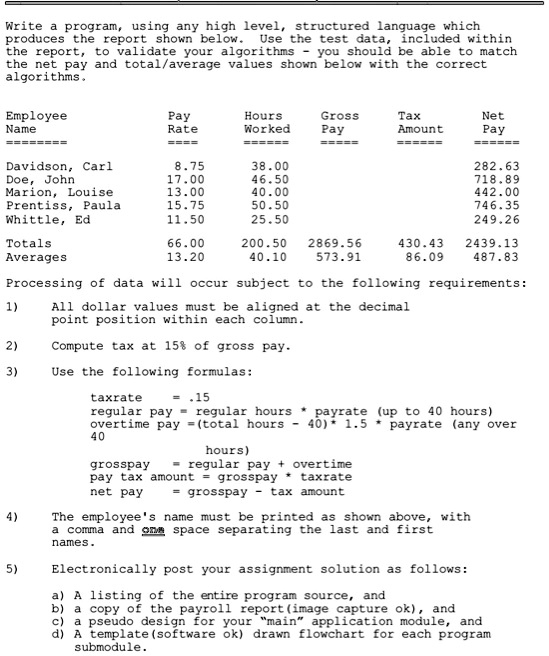 SOLVED: i just need the flowchart drawing for the each module and ...