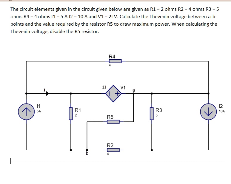 The circuit elements given in the circuit given below are given as R1 = 2 ohms R2 = 4 ohms R3 ...