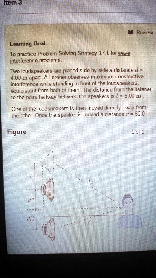 SOLVED: Item 3 Review Learning Goal: To practice Problem-Solving ...