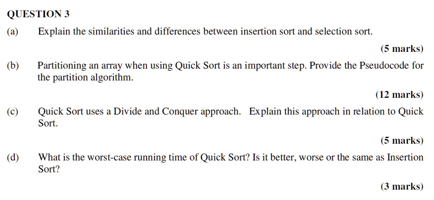 Solved Question 3 A Explain The Similarities And Differences Between