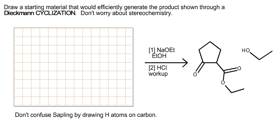 SOLVED: Draw a starting material that would efficiently generate the ...