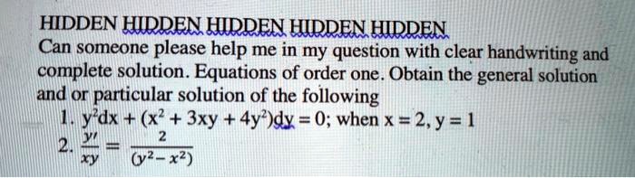 SOLVED:HIDDEN HIDDEN HIDDEN HIDDEN HIDDEN Can someone please help me in ...
