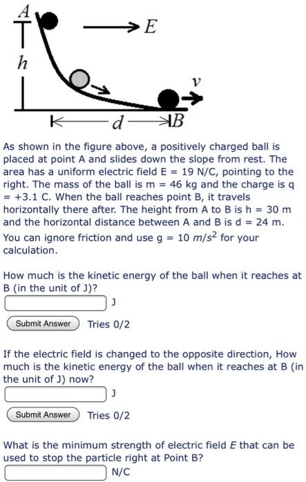 SOLVED: L7>E h d -AB As shown in the figure above positively charged ...
