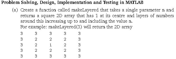 Solved Problem Solving Design Implementation And Testing In Matlab A Create A Function Called 0763