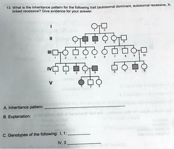 what is the inheritance pattern for the following trait autosomal ...