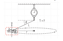 A 200-gram toy plane flies in a circular motion with a velocity of 3.0 ...