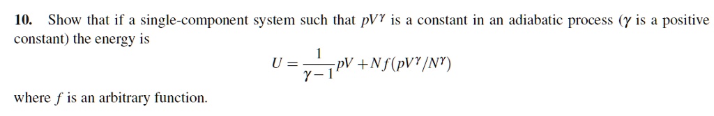 VIDEO solution: Show that if a single-component system is such that pV ...