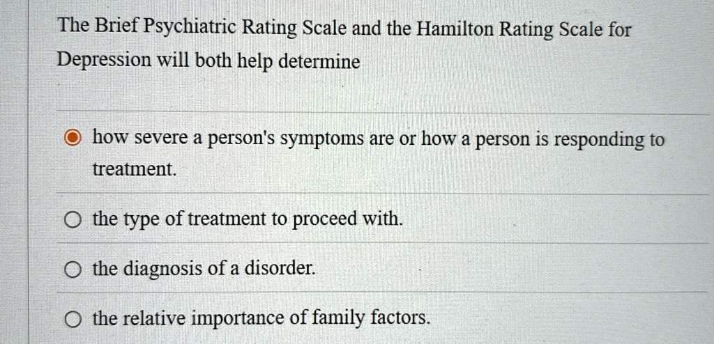 the brief psychiatric rating scale and the hamilton rating scale for ...