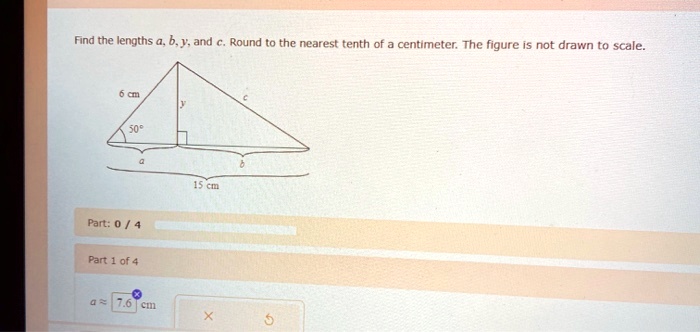 SOLVED:Find the lengths b.y and Round the nearest tenth of a centimeter ...