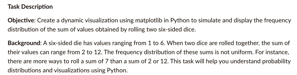 SOLVED: Task Description Objective: Create a dynamic visualization ...