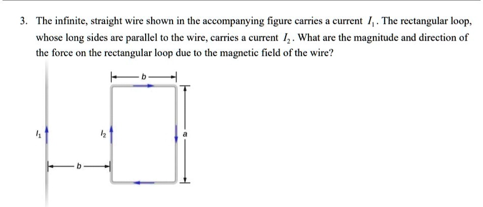 SOLVED: The infinite, straight wire shown in the accompanying figure carries a current 11 The ...