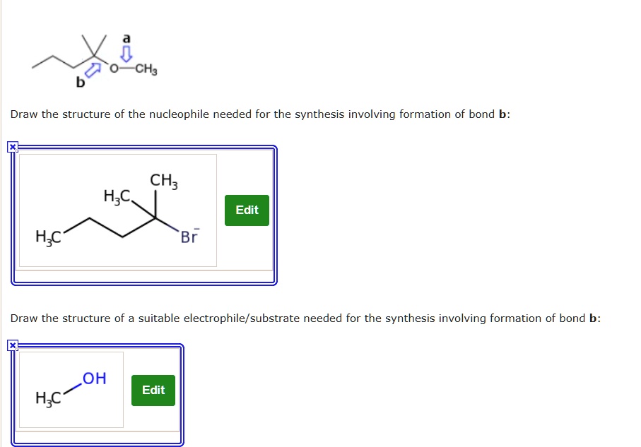 SOLVED: Draw the structure of the nucleophile needed for the synthesis involving the formation ...