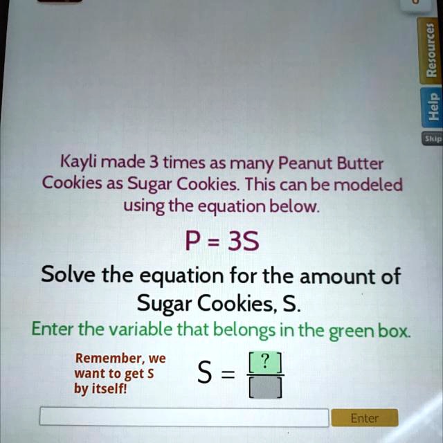 SOLVED: Please help, I don't understand. Resources Help. Kayli made 3 ...