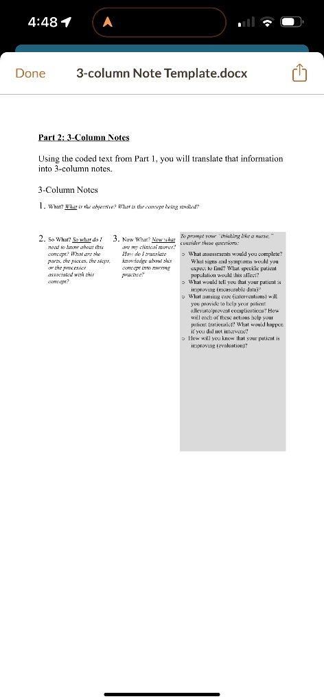 4:481 Done 3-column Note Template.docx Part 2: 3-Column Notes Using the ...