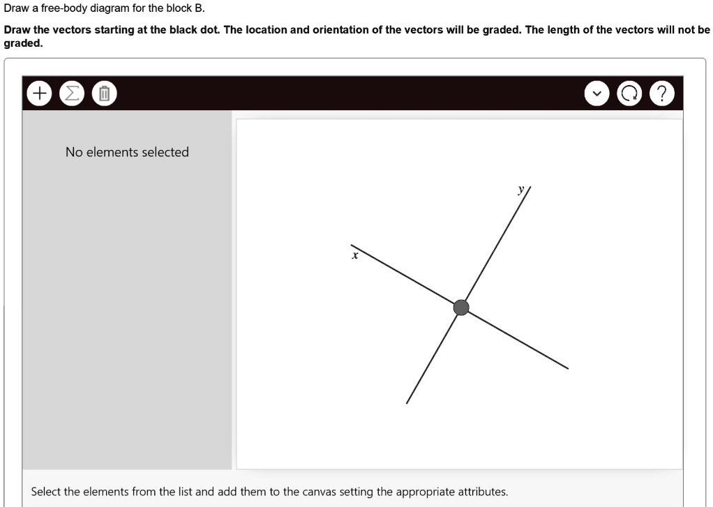 draw a free body diagram for the block b draw the vectors starting at ...