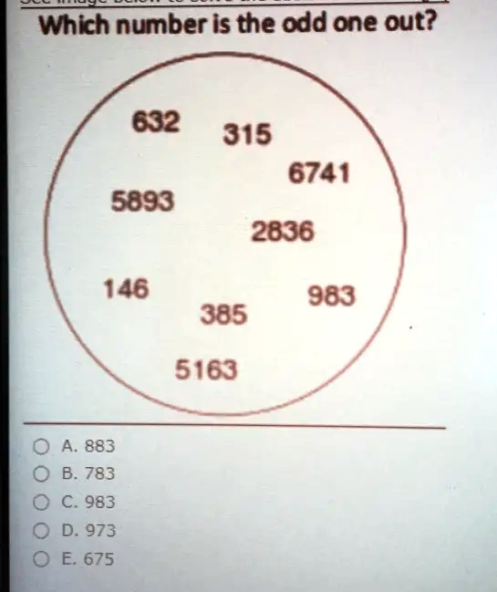 Which number is the odd one...