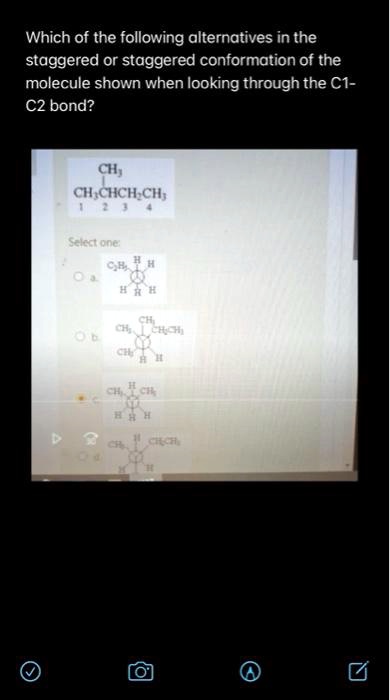 SOLVED:Which of the following alternatives in tthe staggered or ...