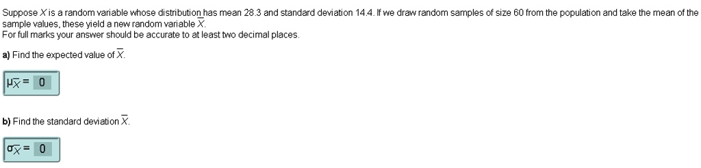 Solved Suppose Xis Random Variable Whose Distribution Has Mean 28 And 3484